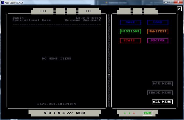 Roguelike Roulette [Spin 1, Slot 3a]: Ascii Sector | deninet.com