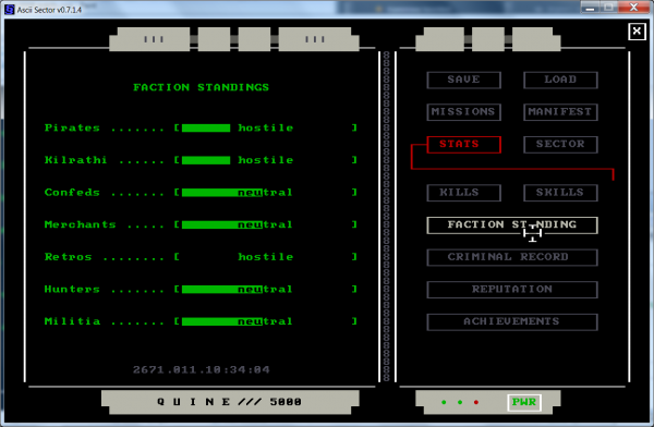 Roguelike Roulette [Spin 1, Slot 3a]: Ascii Sector | deninet.com