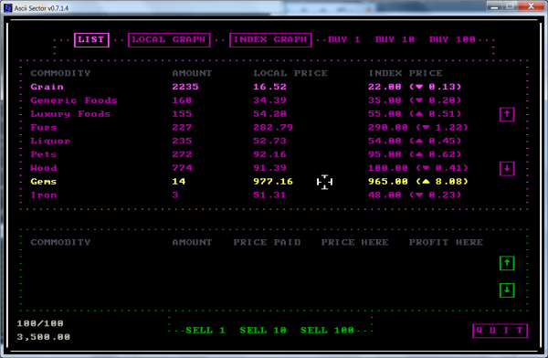 Roguelike Roulette [Spin 1, Slot 3a]: Ascii Sector | deninet.com